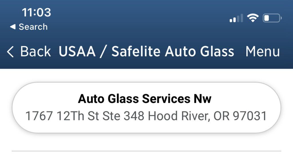 USAA Insurance Claims - Auto Glass Services NW