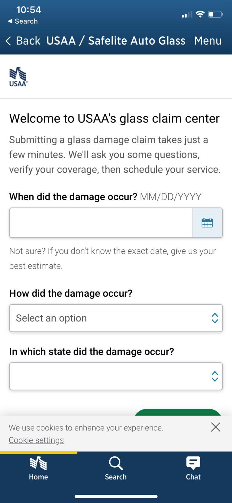 USAA Insurance Claims - Auto Glass Services NW